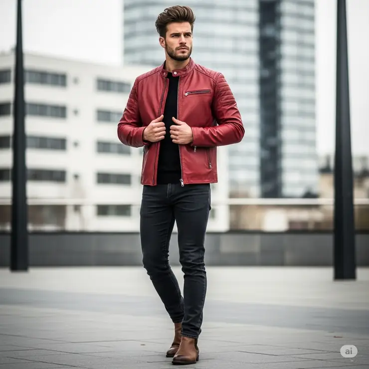 7 Best Red Leather Jacket Mens Options That Scream Bold Style in 2025 ...